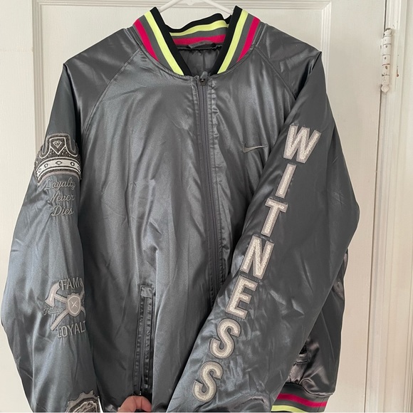 Nike | Jackets & Coats | Nike Lebron Witness Metallic Silver Puffer ...